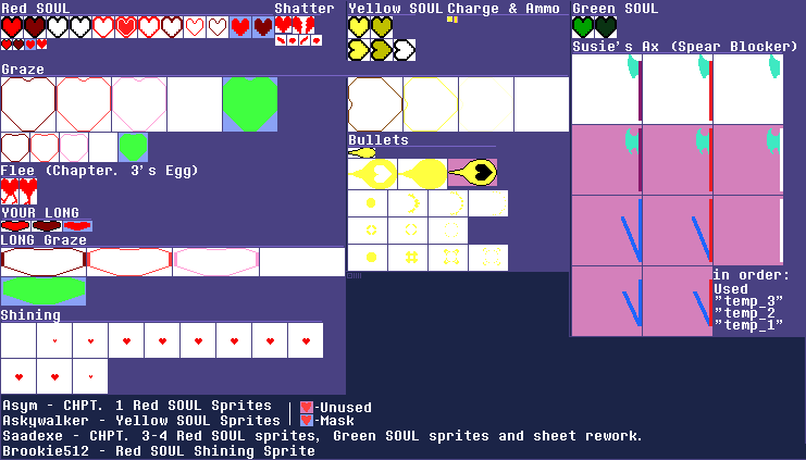 The SOUL - Deltarune - PC / Computer - The Spriters Resource