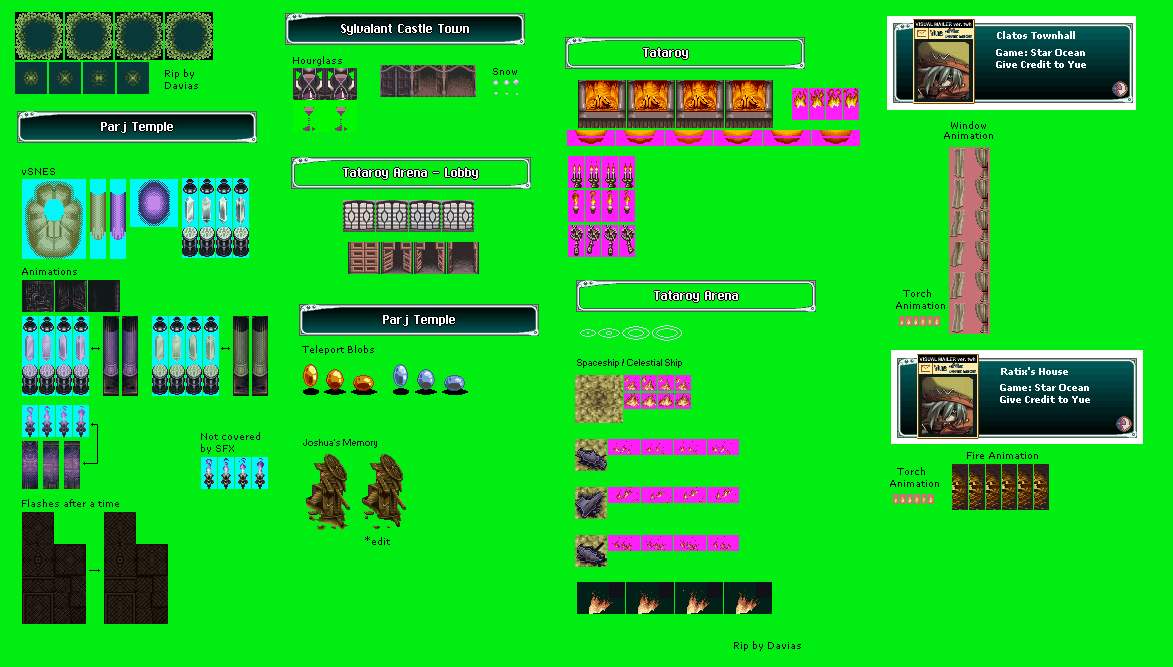 Various Tile / Sprite Animations - Star Ocean (JPN) - SNES - The ...