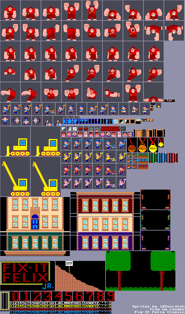 Fix-It Felix Jr. Sprites (Expanded) - Disney / Pixar Customs - Custom ...