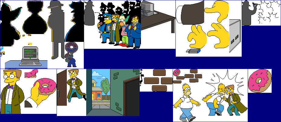 Opening Cutscene - The Simpsons Arcade (Java) - Mobile - The Spriters ...