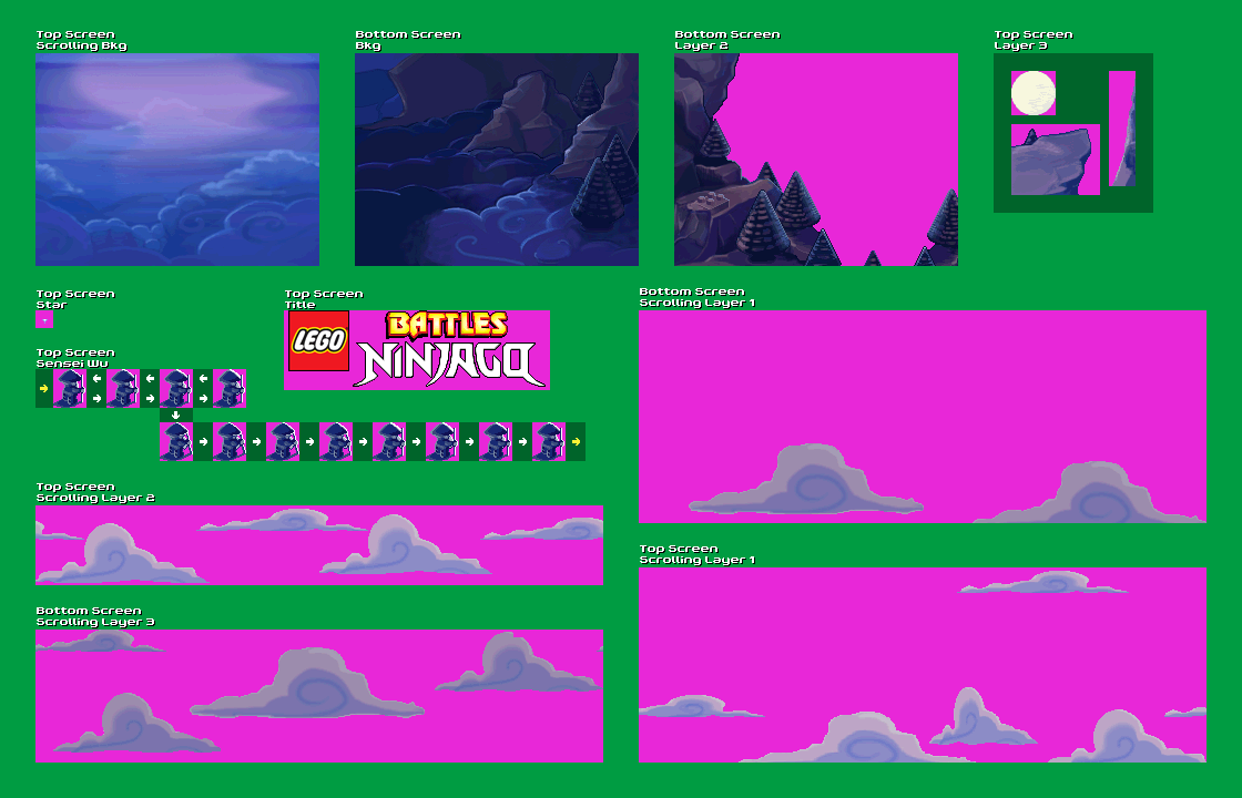 Title Screen - LEGO Battles - Ninjago - DS / DSi - The Spriters Resource