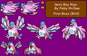 1st Boss (Bird) - Smart Ball / Jerry Boy - SNES - The Spriters Resource