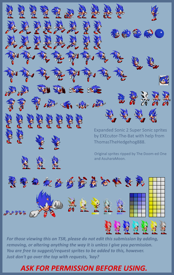 Custom Edited Sonic The Hedgehog Customs Super Sonic Sonic 2 Style Expanded The