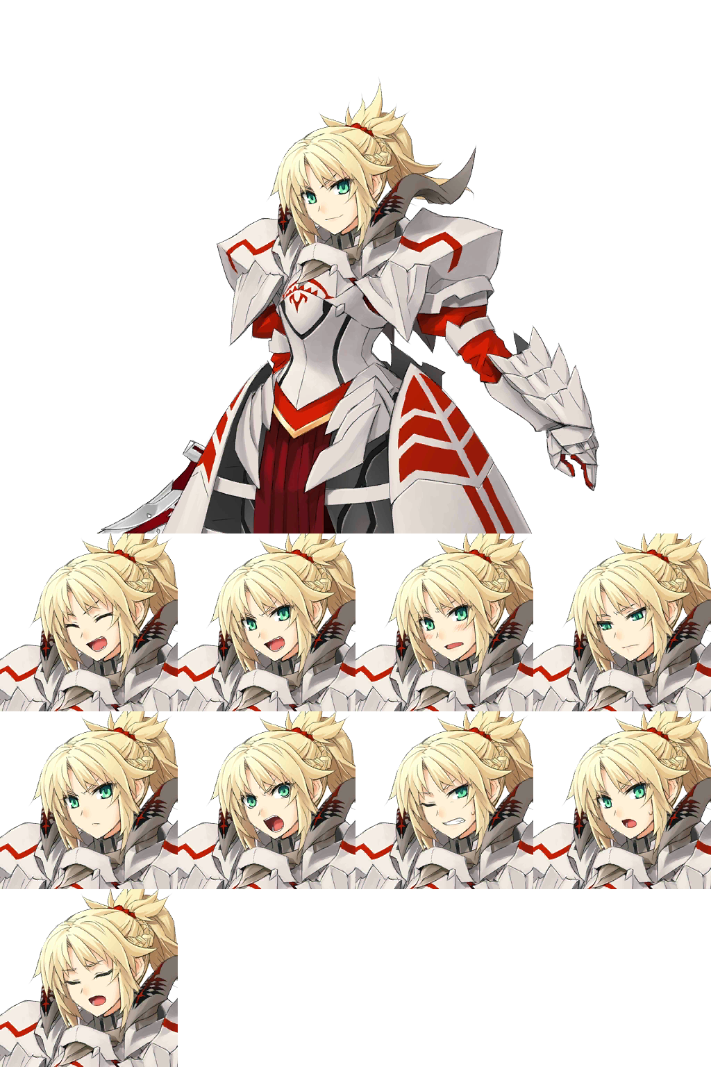 The Spriters Resource Full Sheet View Fategrand Order Mordred Stage 2