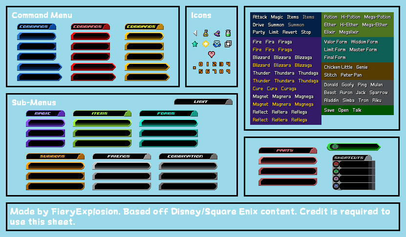 Custom / Edited - Kingdom Hearts Customs - KHII Command Menu - The ... Custom / Edited - Kingdom Hearts Customs - KHII Command Menu - The ...