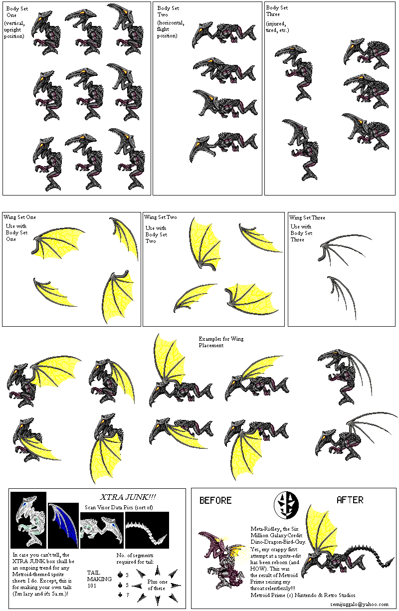 Custom Edited Metroid Customs Meta Ridley Super Metroid Style