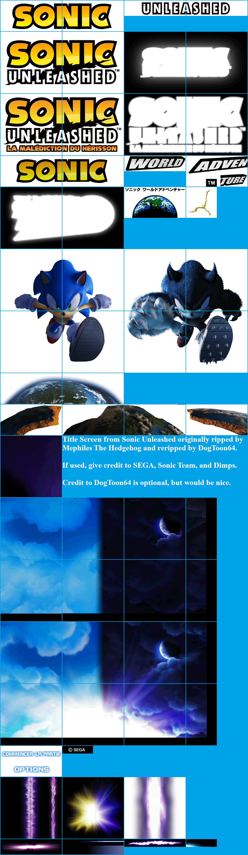 Playstation 2 Sonic Unleashed Title Screen The Spriters Resource