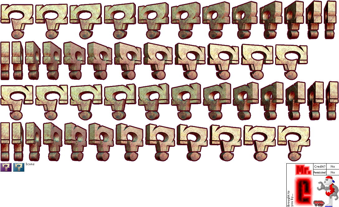 Ds Dsi Crash Of The Titans Question Mark The Spriters Resource
