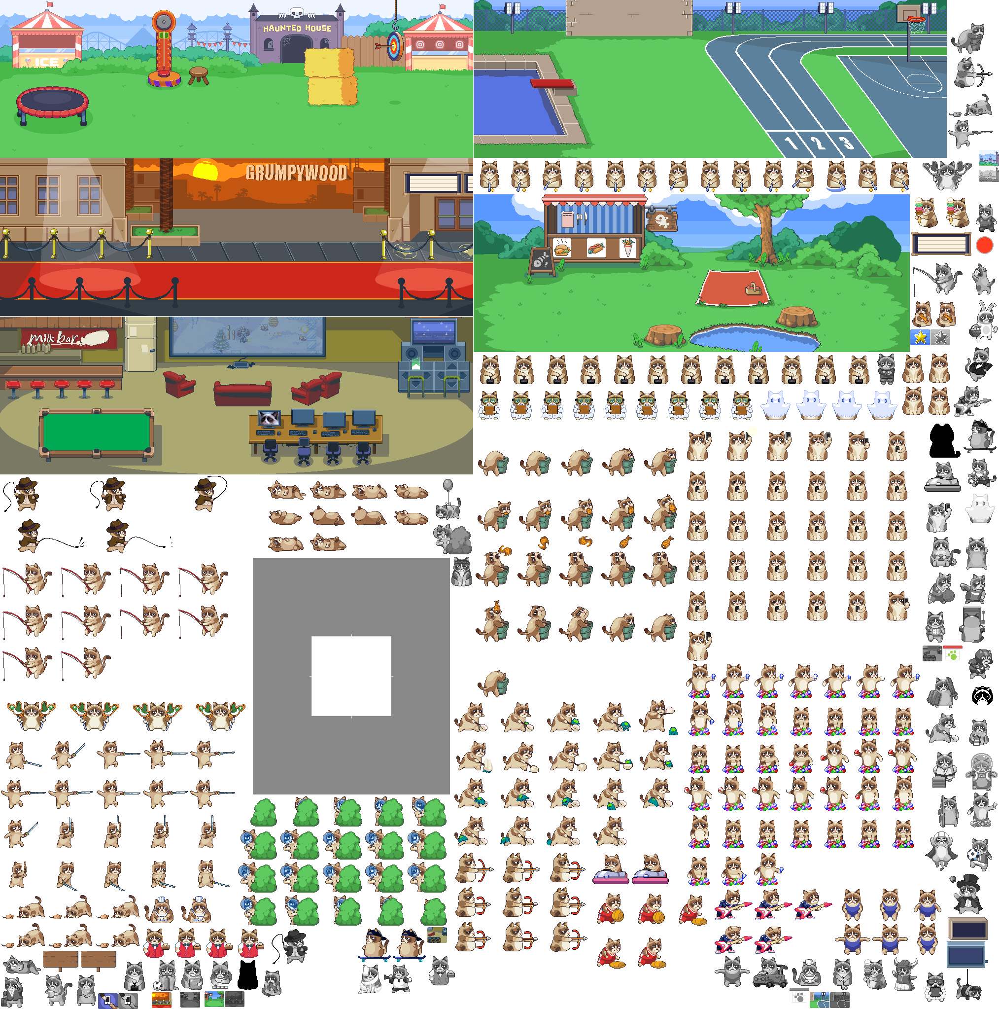 The Spriters Resource Full Sheet View Grumpy Cats Worst Game Ever