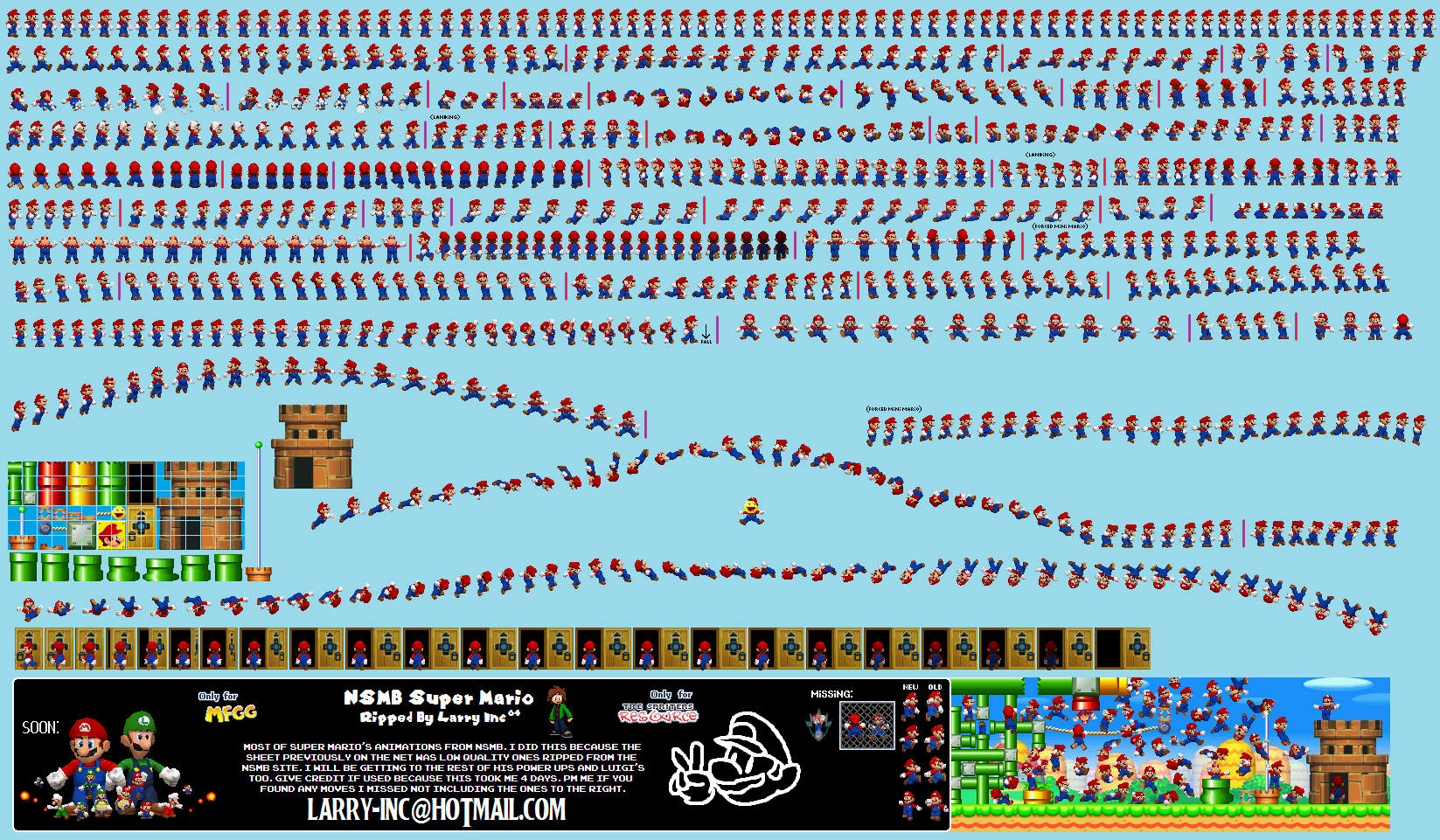 New Super Mario Bros Sprite Sheet New Super Mario Bros Sprite Sheet