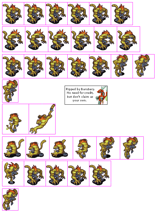Playstation Breath Of Fire 3 Weretiger The Spriters Resource