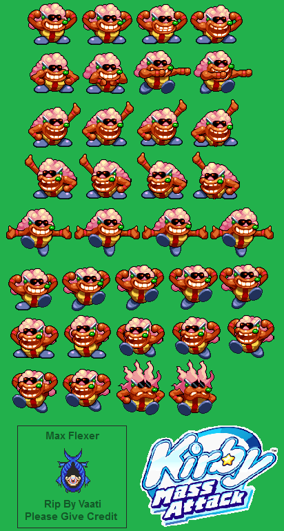Ds Dsi Kirby Mass Attack Max Flexer The Spriters Resource