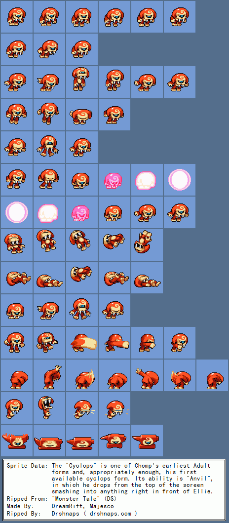 Ds Dsi Monster Tale Cyclops Form The Spriters Resource