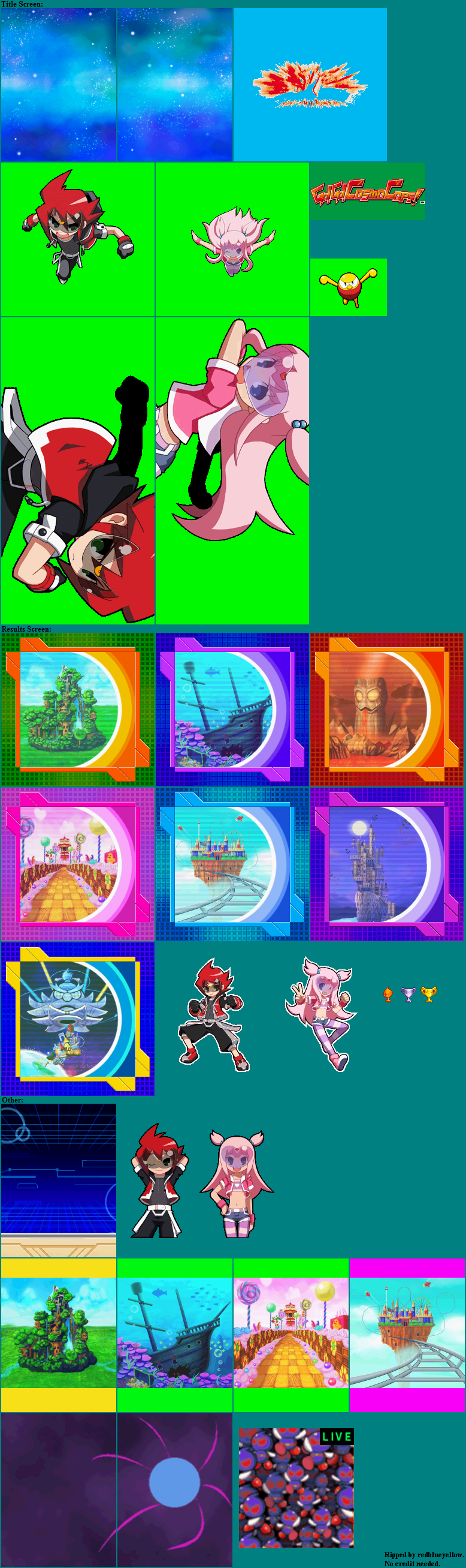 Ds Dsi Go Go Cosmo Cops Miscellaneous The Spriters Resource