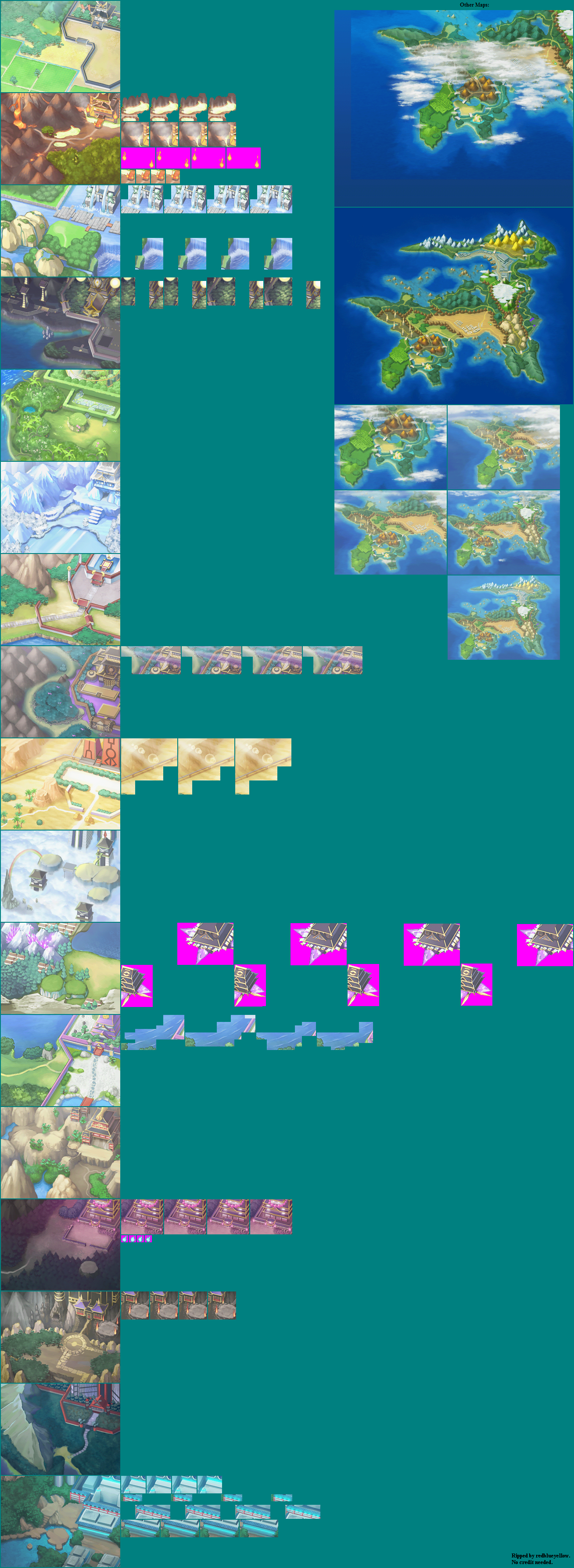 The Spriters Resource Full Sheet View Pokémon Conquest Nation Maps