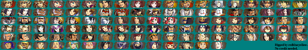 Ds Dsi Pokémon Conquest Large Bushou Icons The Spriters Resource