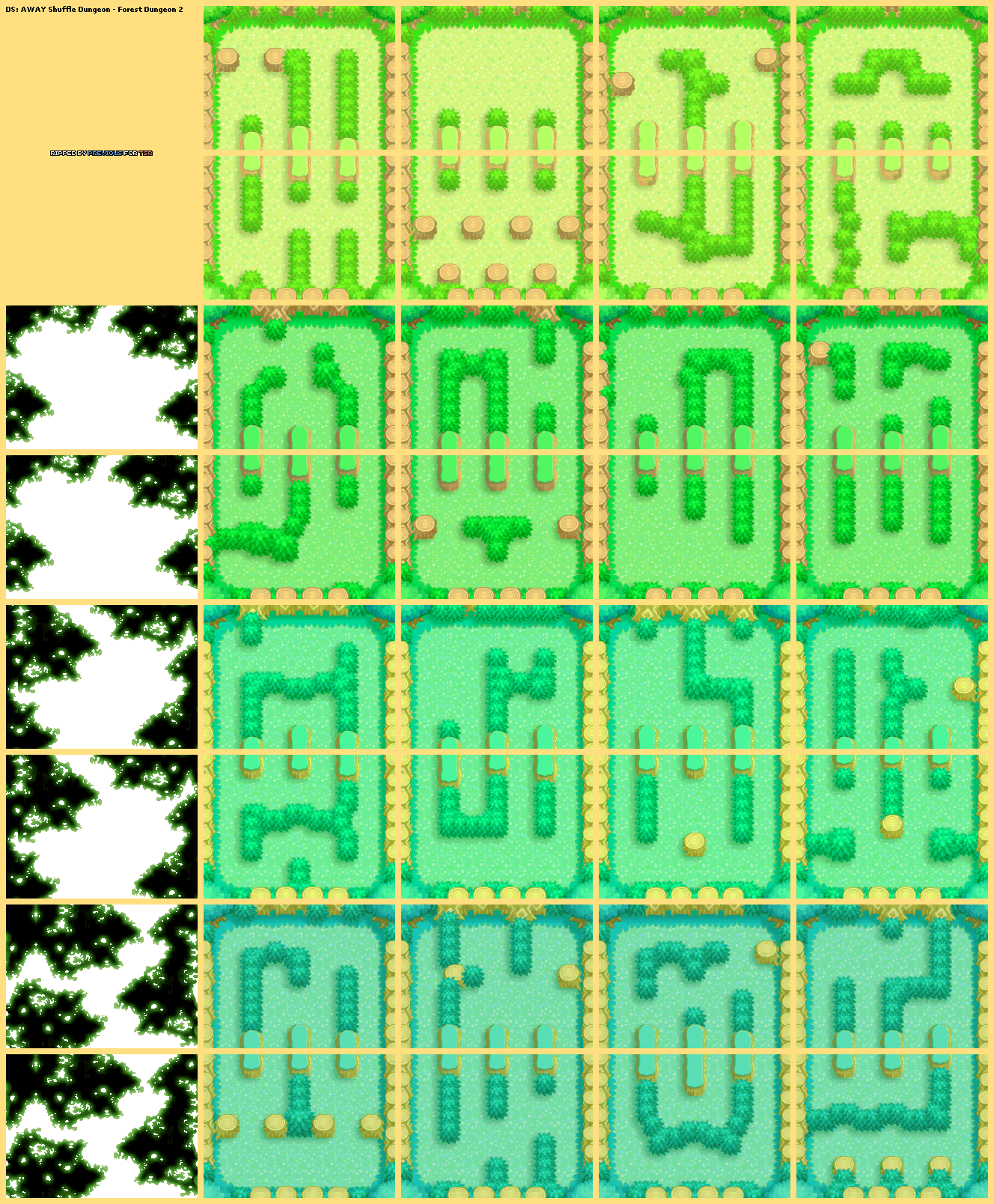 Ds Dsi Away Shuffle Dungeon Forest Dungeon 2 The Spriters Resource
