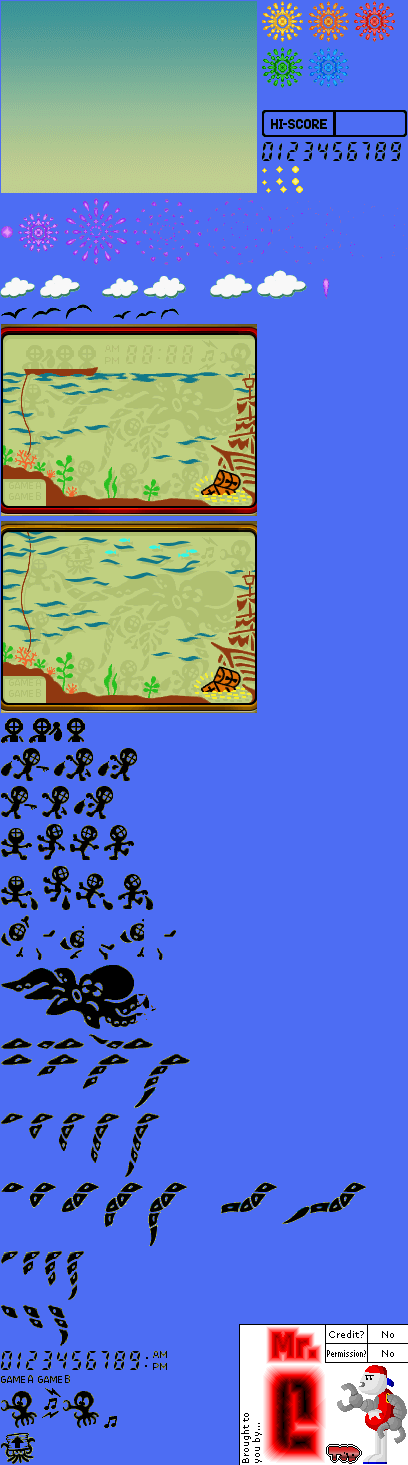 Ds Dsi Game And Watch Collection 2 Octopus The Spriters Resource
