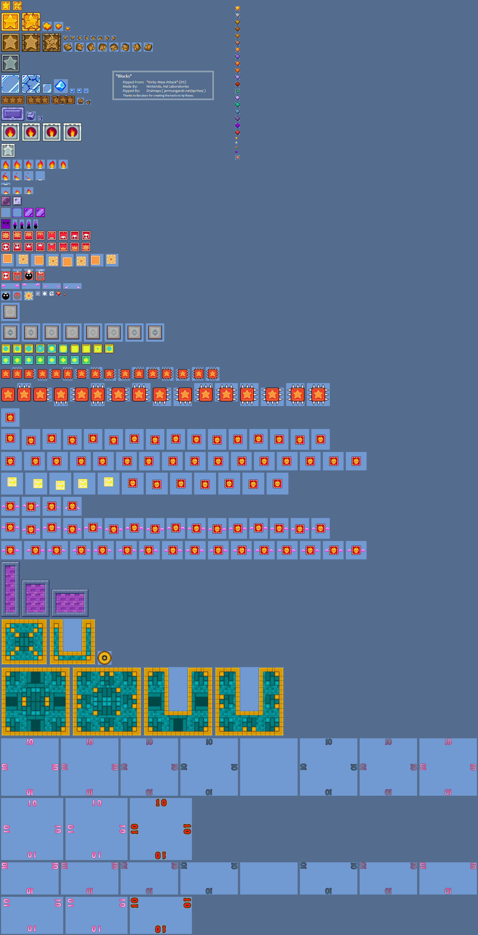 Ds Dsi Kirby Mass Attack Blocks The Spriters Resource