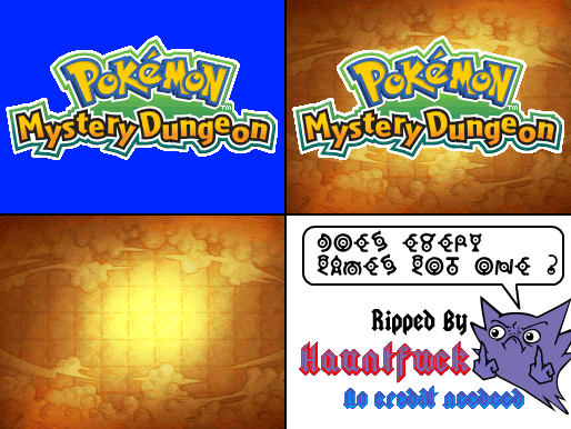 Ds Dsi Pokémon Mystery Dungeon Explorers Of Sky Title Screen