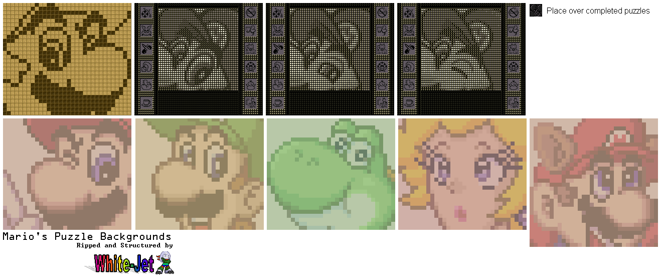 Snes Marios Super Picross Jpn Marios Background The Spriters