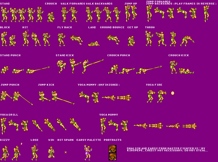 The Spriters Resource Full Sheet View Master Fighter 6 Bootleg