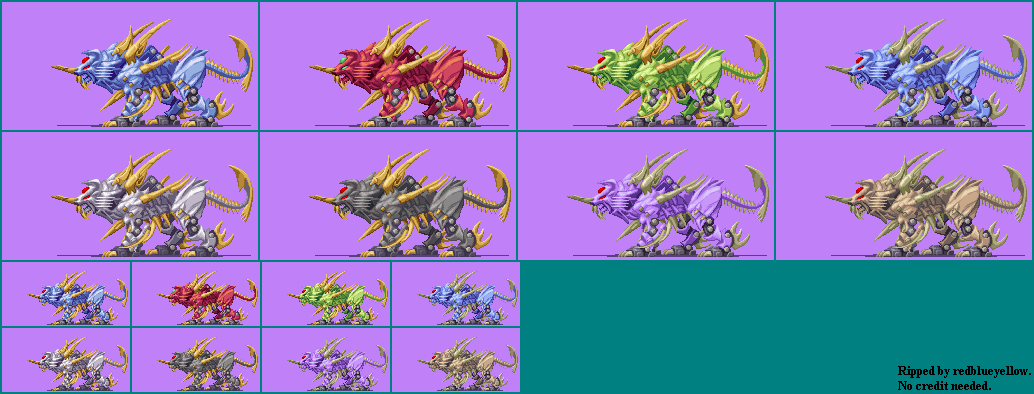 Ds Dsi Zoids Saga Ds Legend Of Arcadia Bio Liger The Spriters
