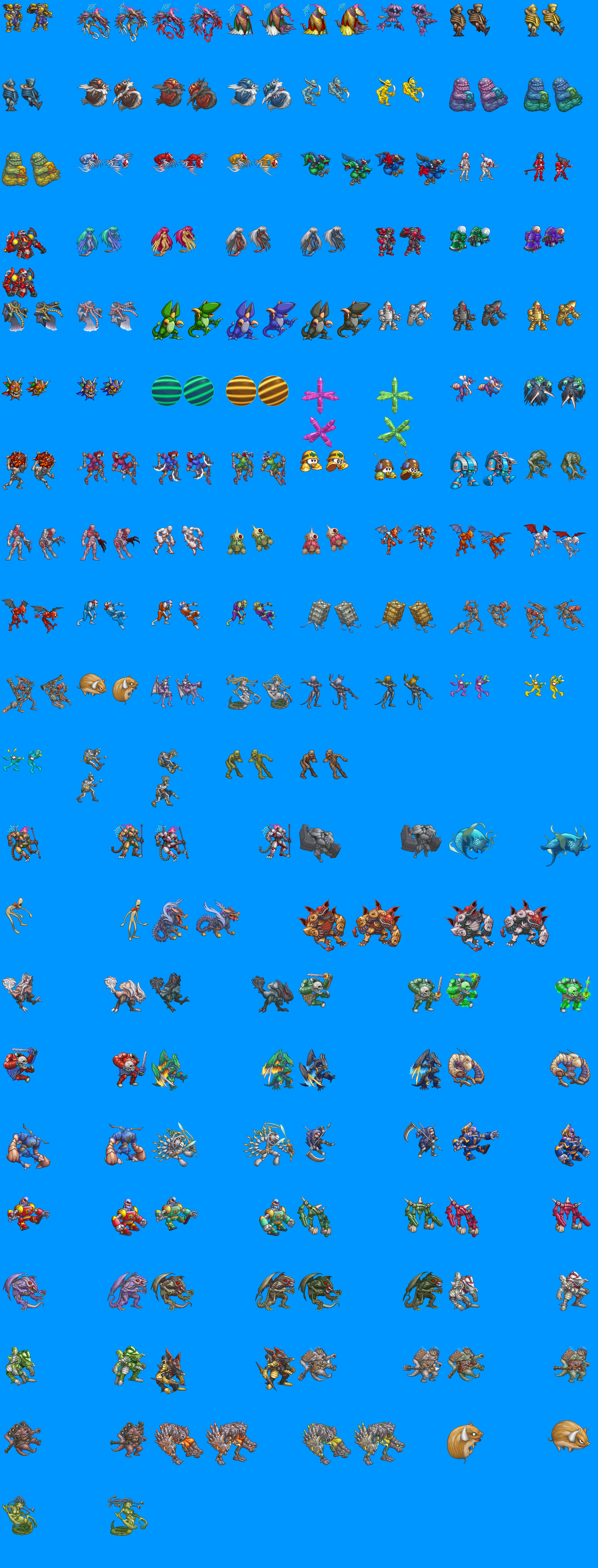 The Spriters Resource Full Sheet View Project X Zone Enemies