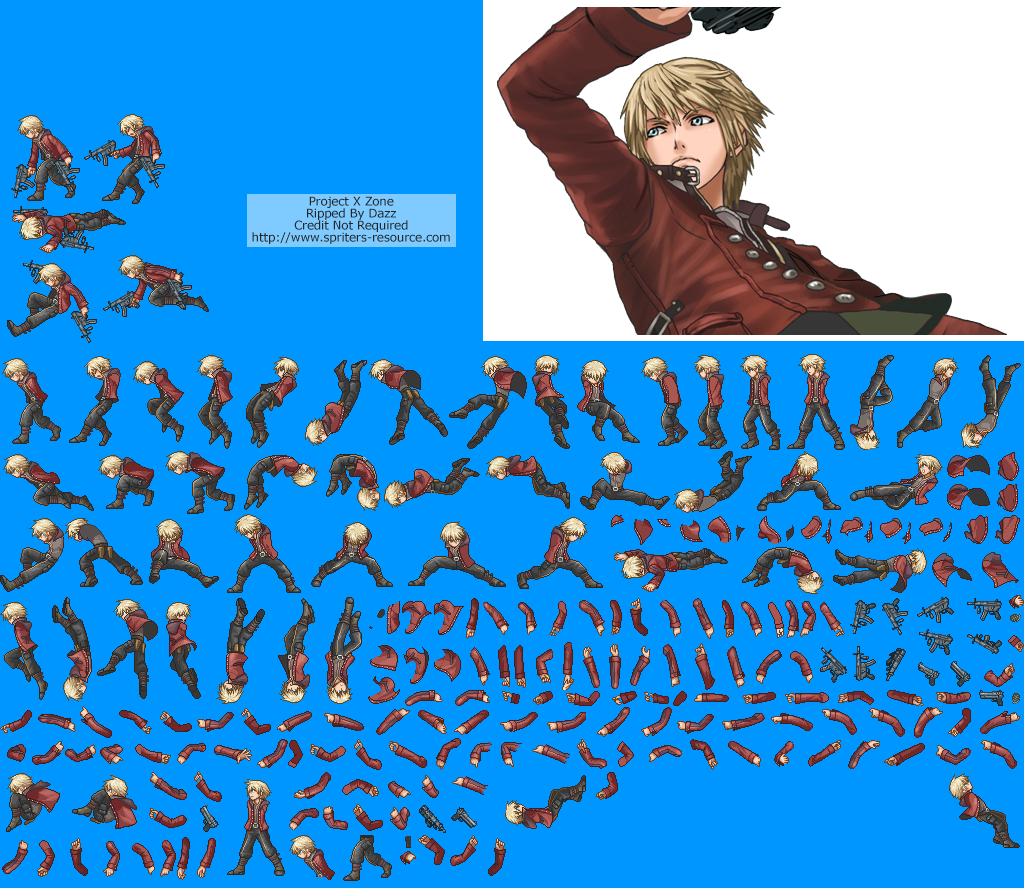 The Spriters Resource Full Sheet View Project X Zone Zephyr