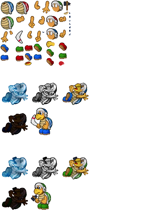Mlss Hammer And Boomerang Mario Sprites Sheet By Pixe