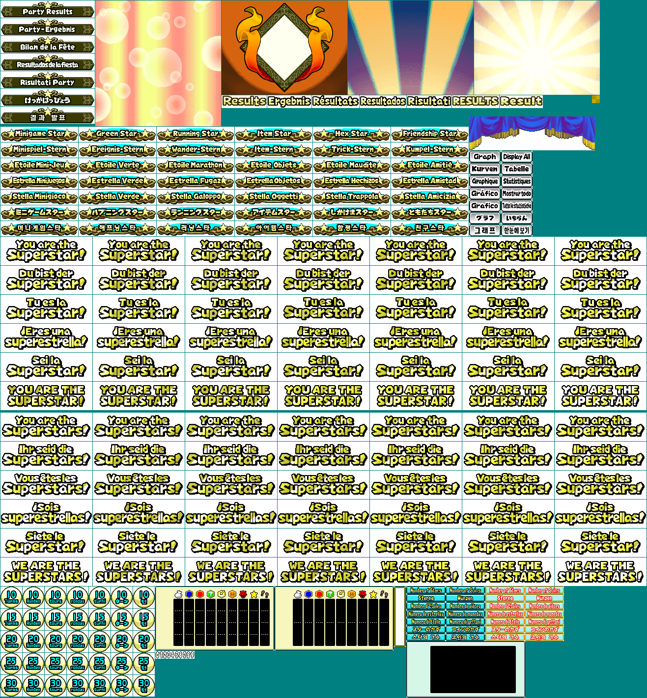 Ds Dsi Mario Party Ds Party Results The Spriters Resource