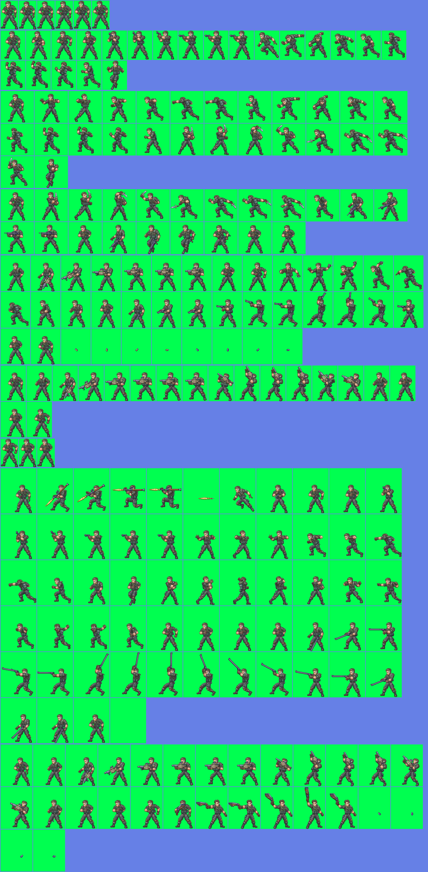 The Spriters Resource Full Sheet View Project X Zone Chris Redfield