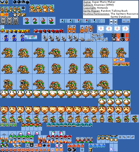 Wii U - Super Mario Maker - Enemies (SMW) - The Spriters Resource Wii U - Super Mario Maker - Enemies (SMW) - The Spriters Resource