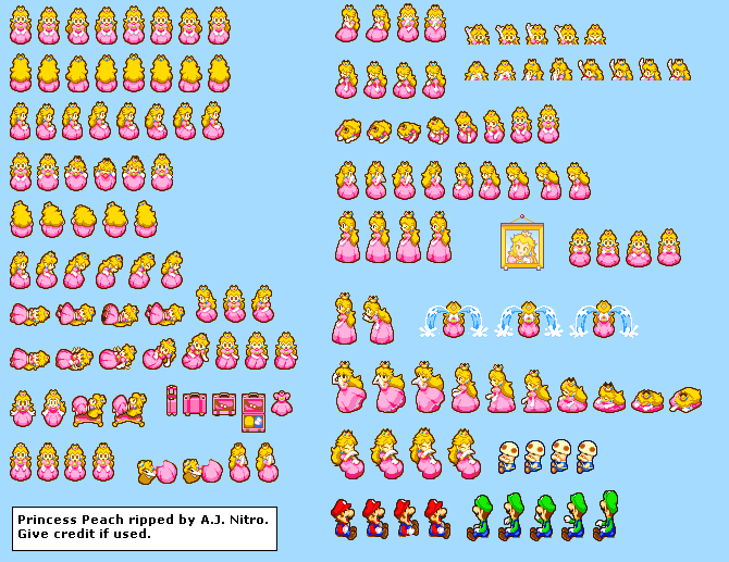 Princess Peach Sprite Sheet Super Mario Bros Gx By Asylusgoji91 On ... Princess Peach Sprite Sheet Super Mario Bros Gx By Asylusgoji91 On ...