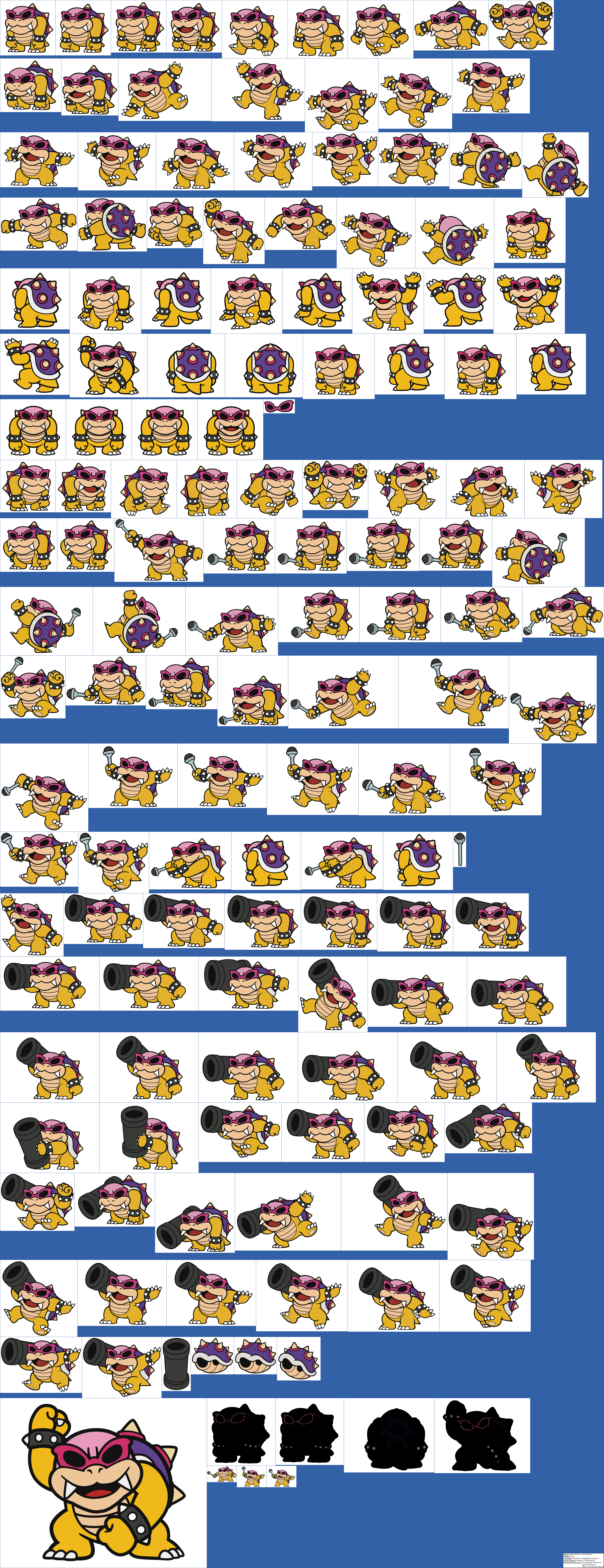 The Spriters Resource Full Sheet View Paper Mario Color Splash Roy