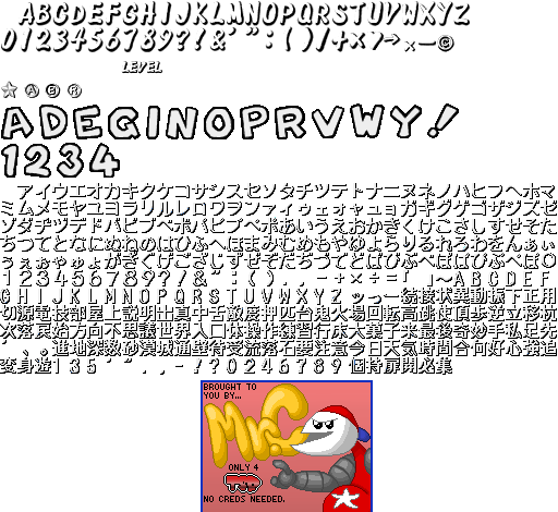 Nintendo 64 Chameleon Twist Font The Spriters Resource