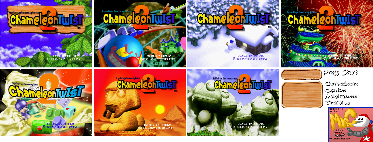 Nintendo 64 Chameleon Twist 2 Title Screens The Spriters Resource